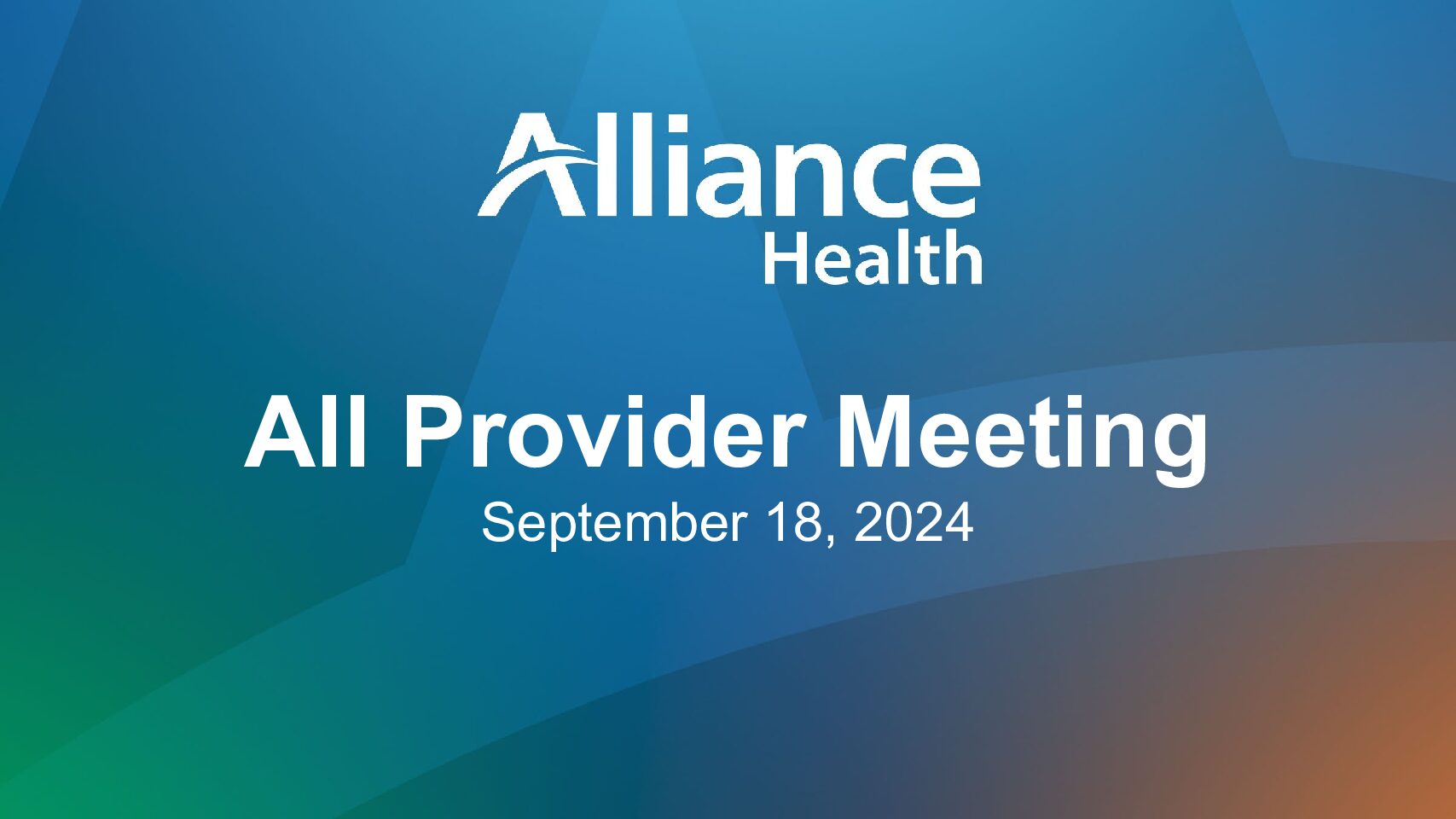 Provider Practice Transformation - Alliance Health
