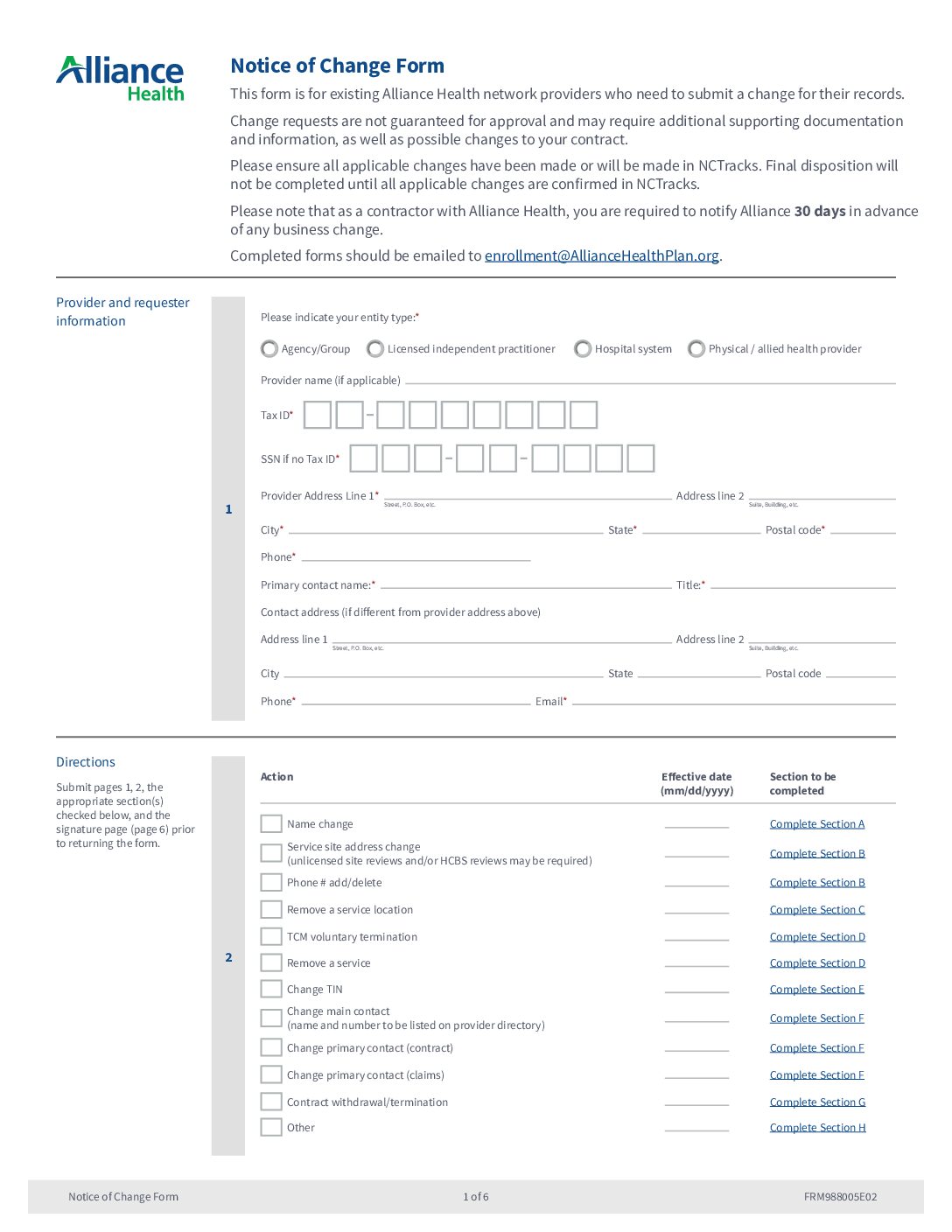 Document Library - Alliance Health