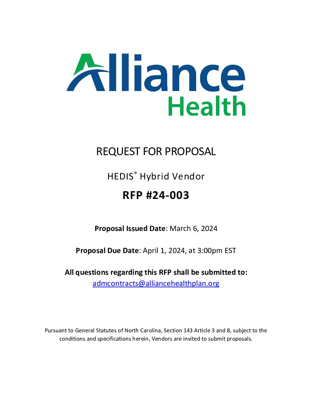 Provider Rates Updated - Alliance Health