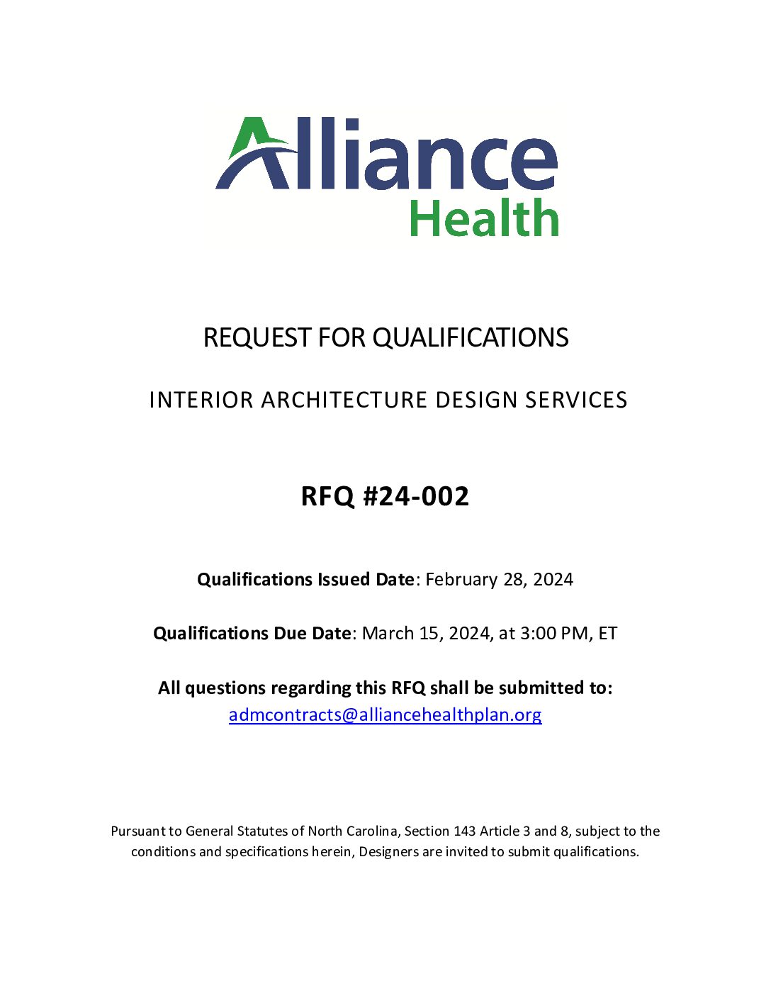 New Provider Setup Packet - Alliance Health